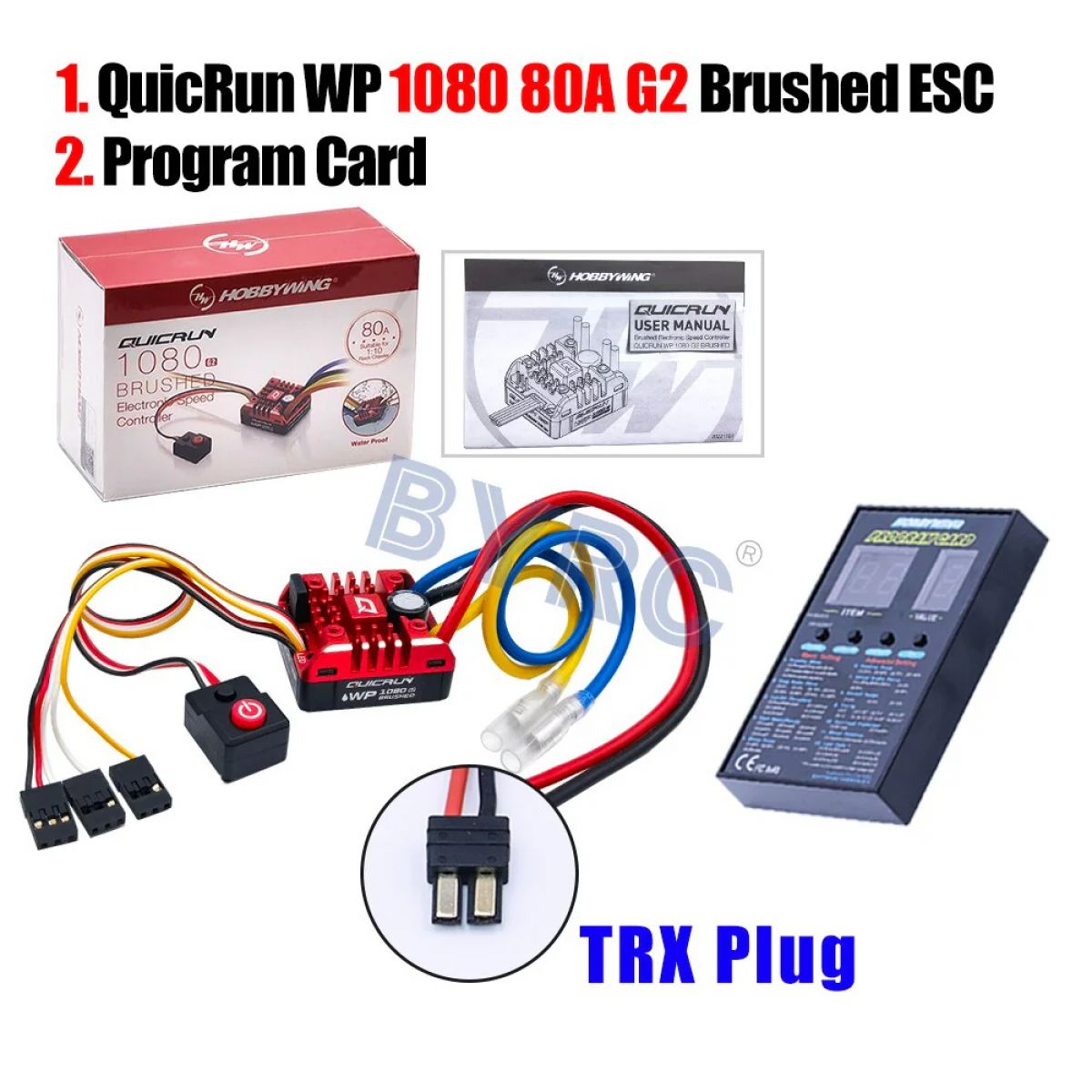 Hobbywing QuicRun WP 1080 G2 80A ESC для 1/10 RC Rock Crawler ...